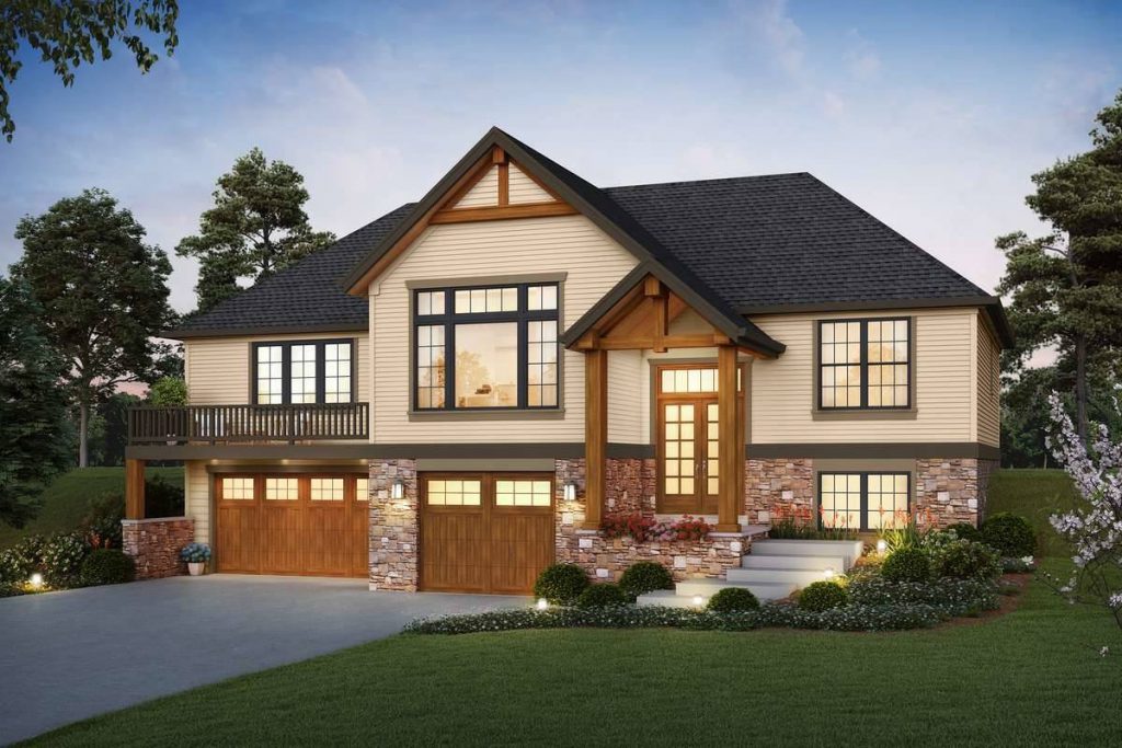 Homes with Drive Under Garages – The House Designers