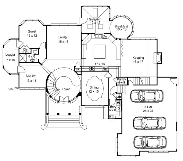 Kildare Place 8216 - 5 Bedrooms and 4 Baths | The House Designers - 8216