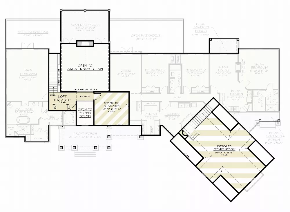 Floor Plans 4 Bedroom Craftsman Style Plan 890018AH: Four Bedroom