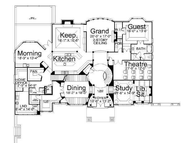 Strathmore Hall 6156 - 5 Bedrooms and 4.5 Baths | The House Designers ...