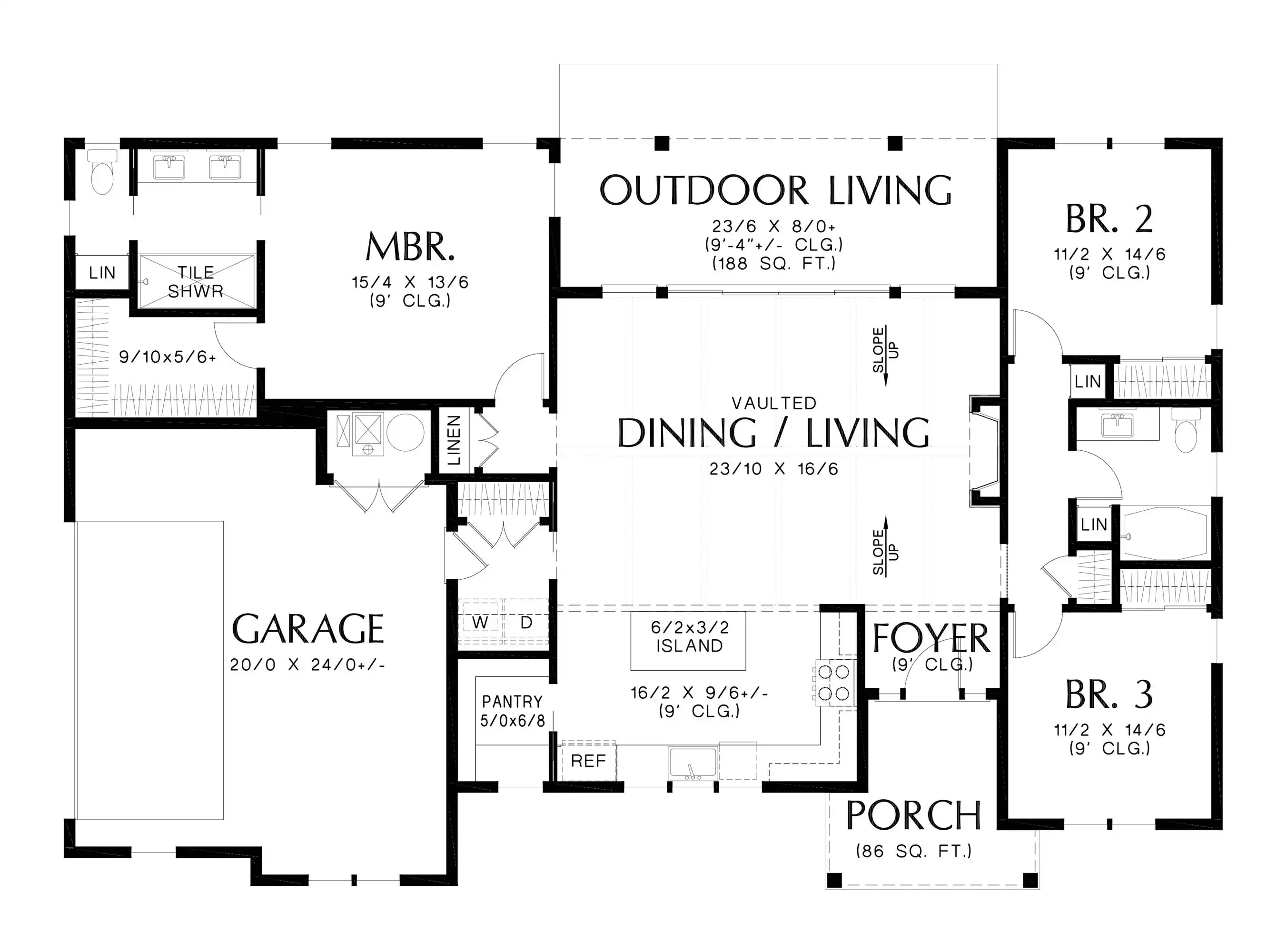 One Story Farmhouse Style House Plan 6027: The Gregory - 6027