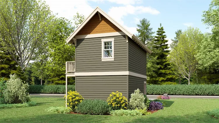 Mission Style 1 Car Garage With Loft