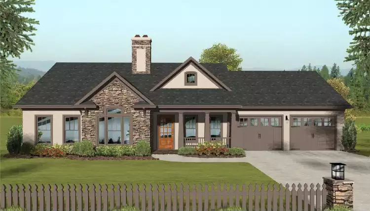 Single Story Craftsman House Plans