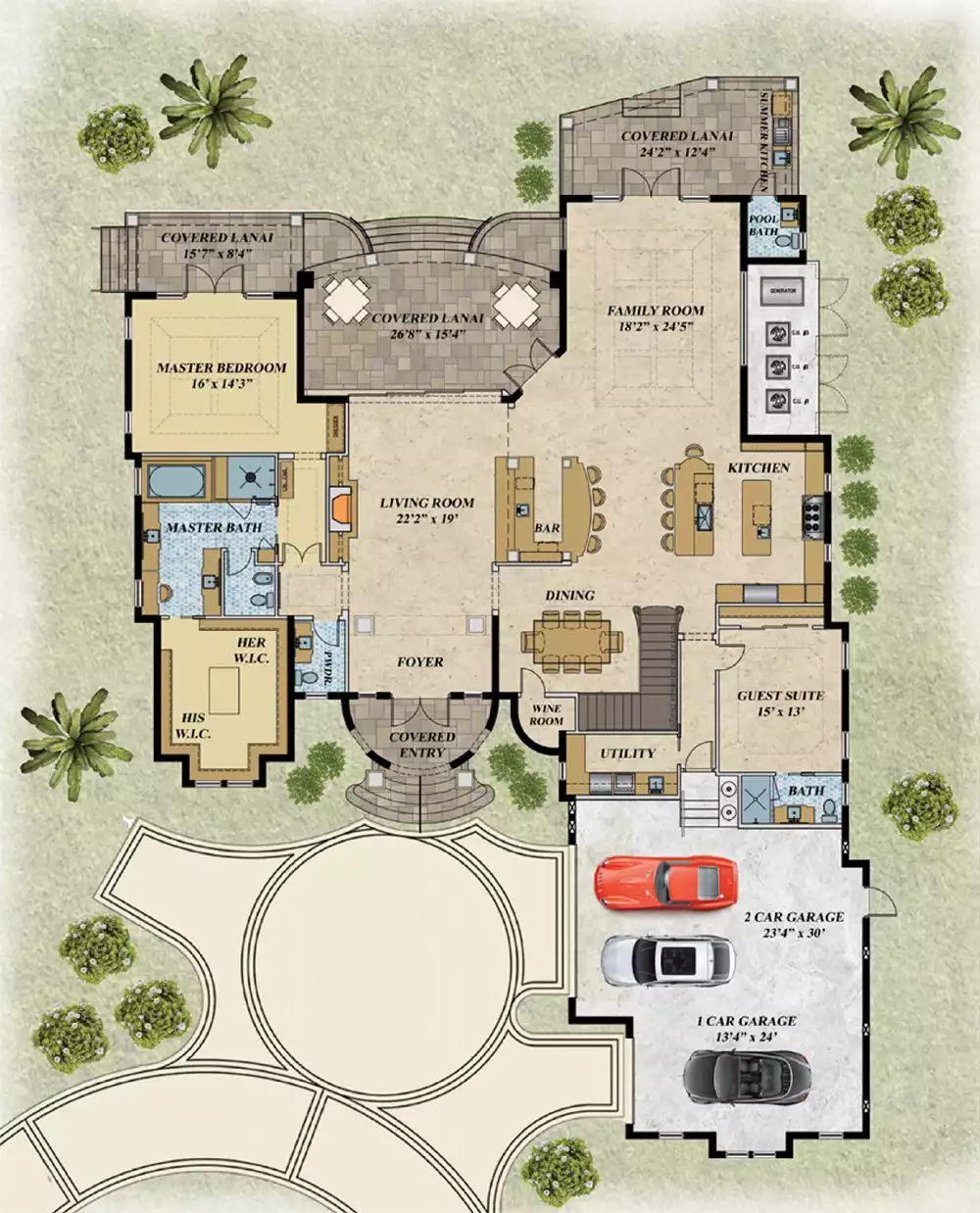 Mediterranean Style House Plan