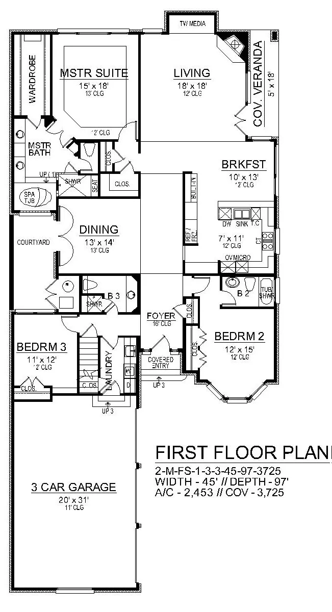3 Bedroom European Style House Plan 9112: Alva Court - 9112