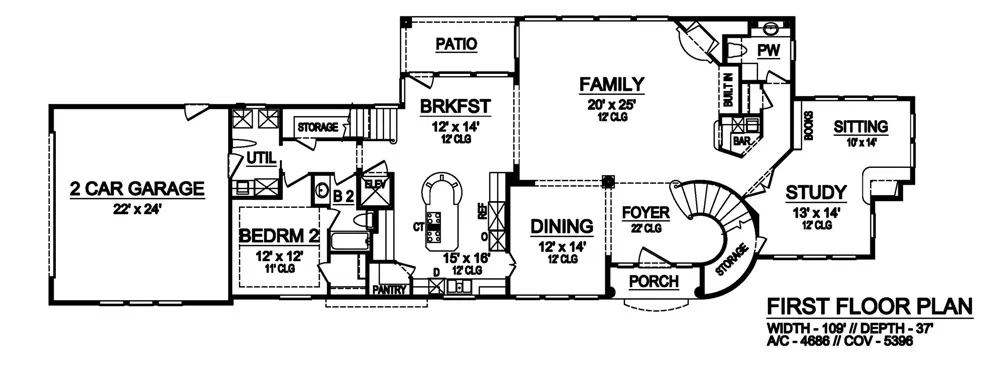 Southwest Style House Plan 6824: Chambers Bay - 6824