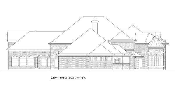 European Colchester Palace Two Story House Plan- Plan 9630 - 9630