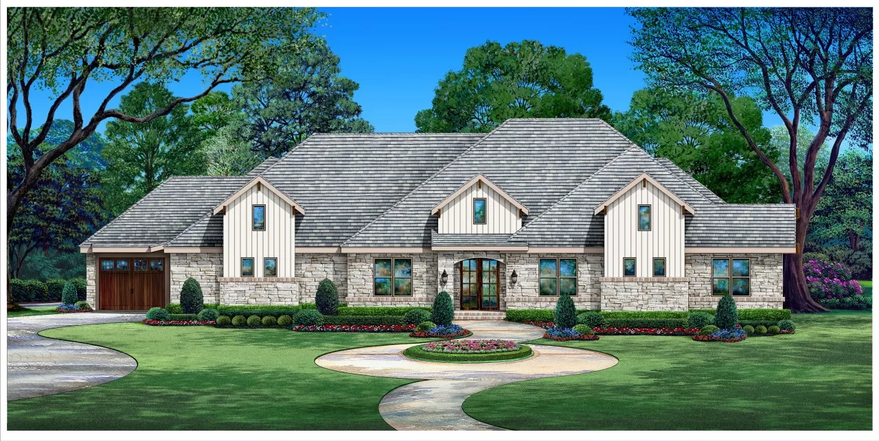 One Story Traditional Texas Style House Plan 8741: Northaven - 8741