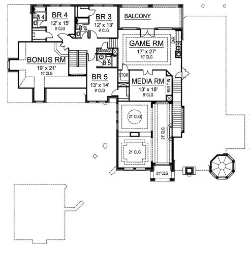 Stone Mansion House Plan - 4444