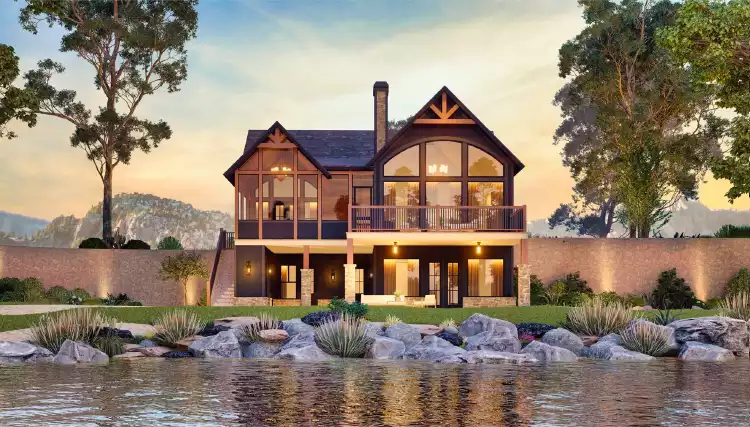 Walkout Basement Lakefront Cottage Designs Lake House Plans With