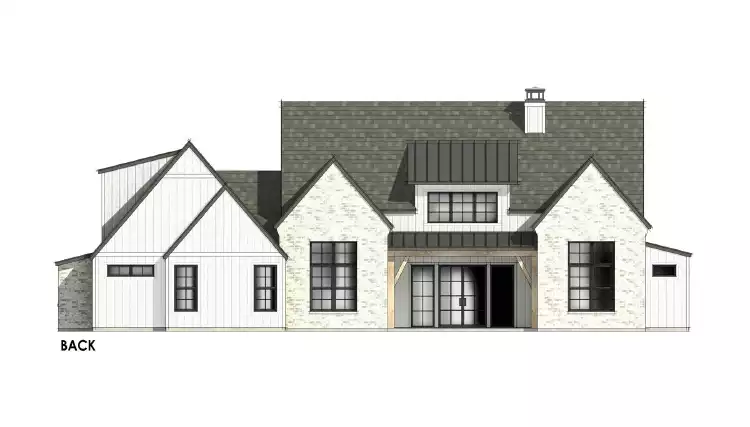 Farmhouse Back Elevations 3 Bedroom Farmhouse Plan SP209 Instant