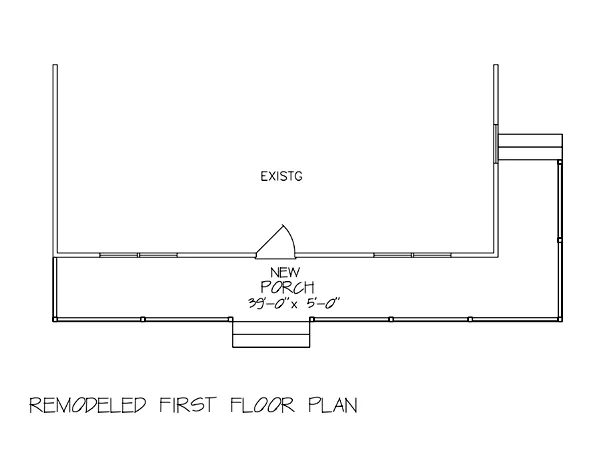 New Front Porch (P0013) 6239 | The House Designers - 6239