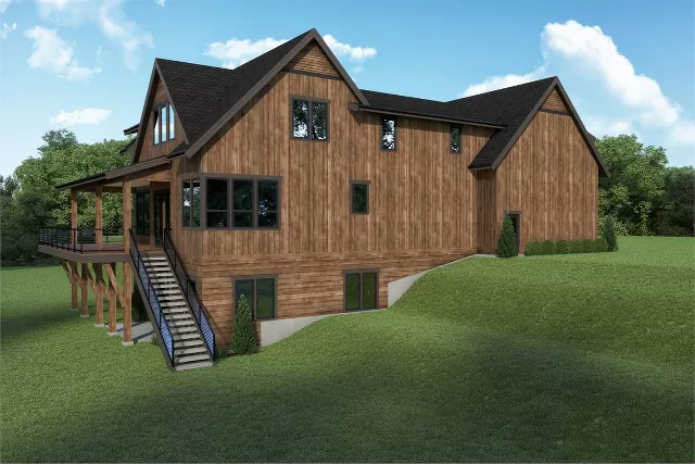 Rustic Craftsman House Plans Walk Out Basements Rustic Floor Plan 2