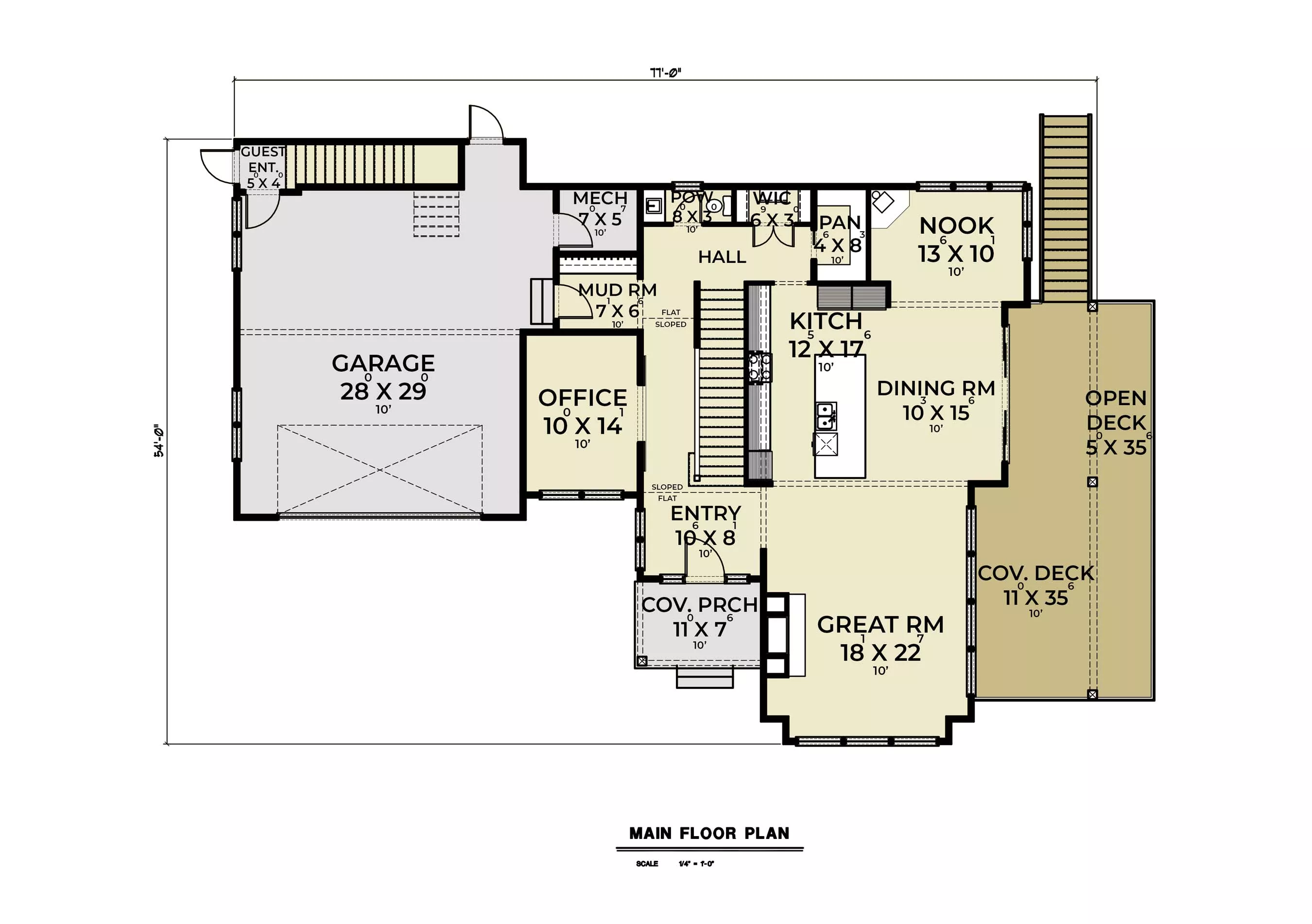 Rustic Walkout Basement Craftsman Style House Plan 9798 - 9798