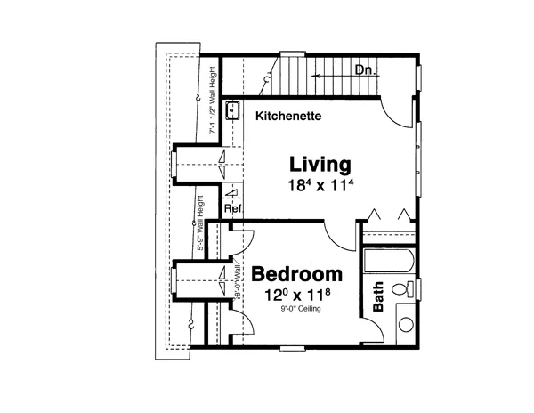 HANSON III 8090 - 1 Bedroom and 1.5 Baths | The House Designers - 8090