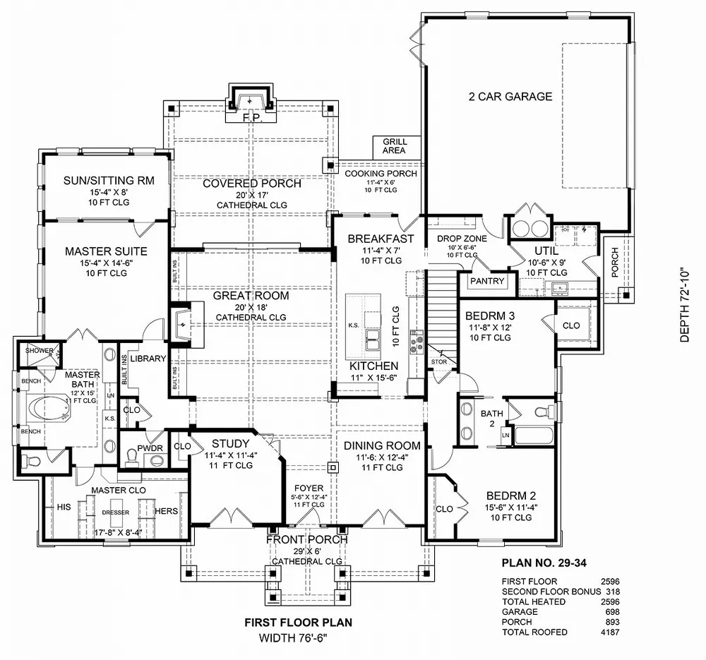 Popular House Plans 1948 Traditional House Plan 3 Bedrooms, 2 Bath,
