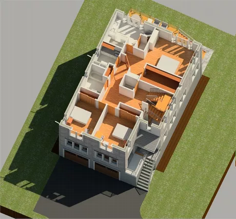 3d Floor Plans Narrow Lot Small House Plans 7x6 With 2 Bedrooms