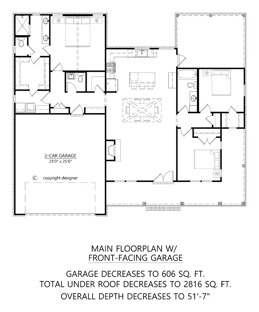 House Plans With Front Facing Garages The Bridgeport – Donald A.