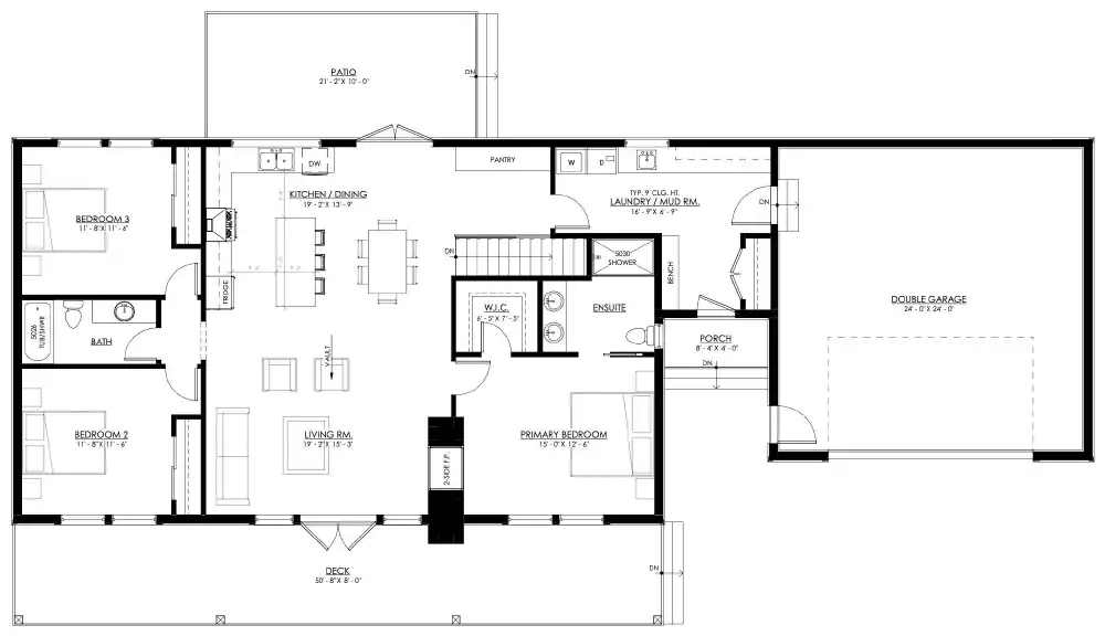 Rustic Open Floor Plans Decks Lake View Home Plan With Full Front