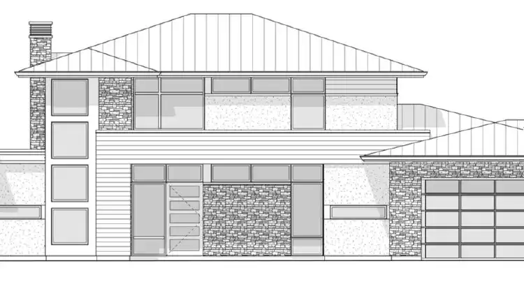 Architecture Drawings Plan Elevation 47X40 Modern Duplex Front