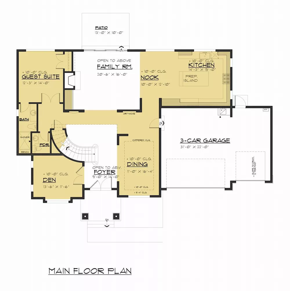 Open Floor Plans With Craftsman House Plans Vestibules