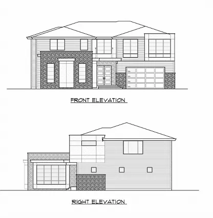 Sample Blueprint Front Of House Cabin Style House Plan 4 Beds 4.5