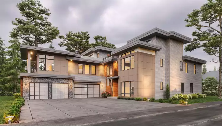 7 Story House 3 Story Luxury Contemporary Style House Plan 6025: The