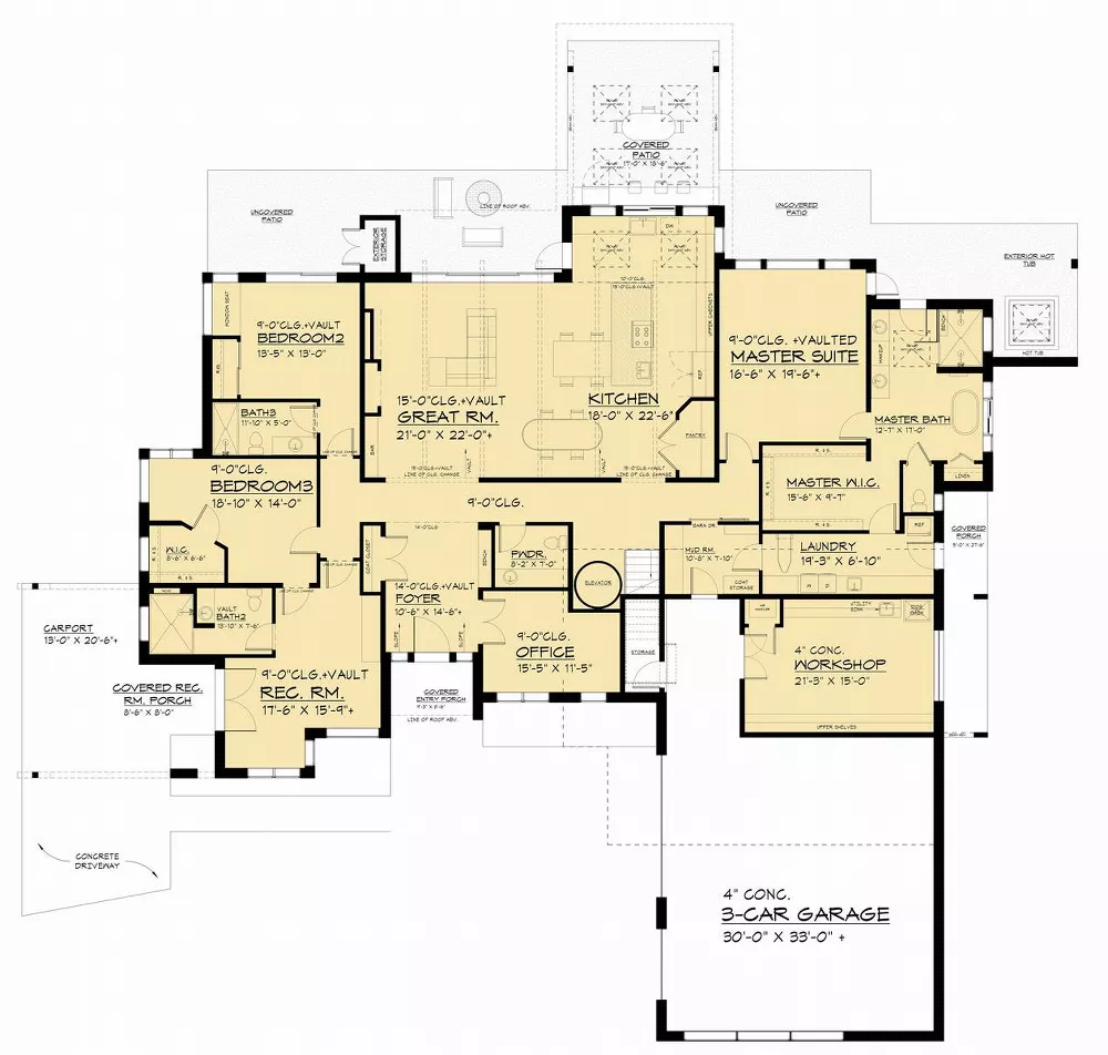 Modern House Plans With Workshop