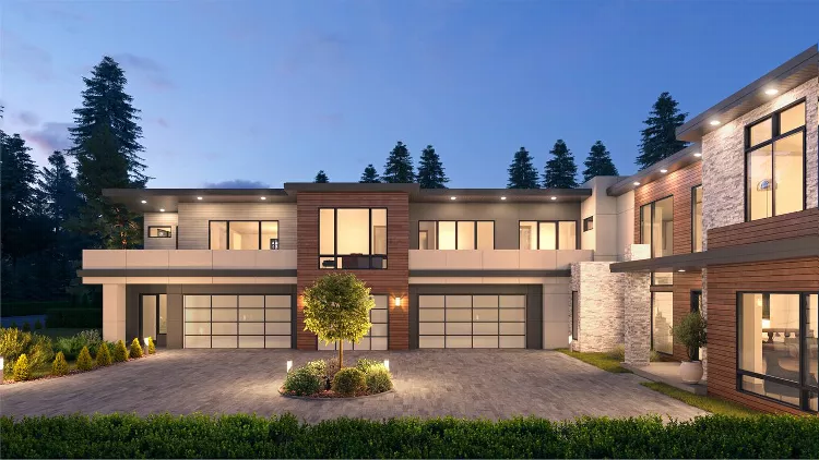 Modern Mansion 2 Story Garage 2 Story Modern Home Plan Under 1800 Sq