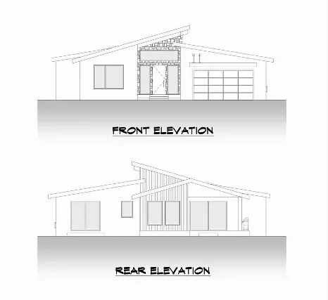 Front Elevations Blueprints Of Houses Poster, Foto A Detailed