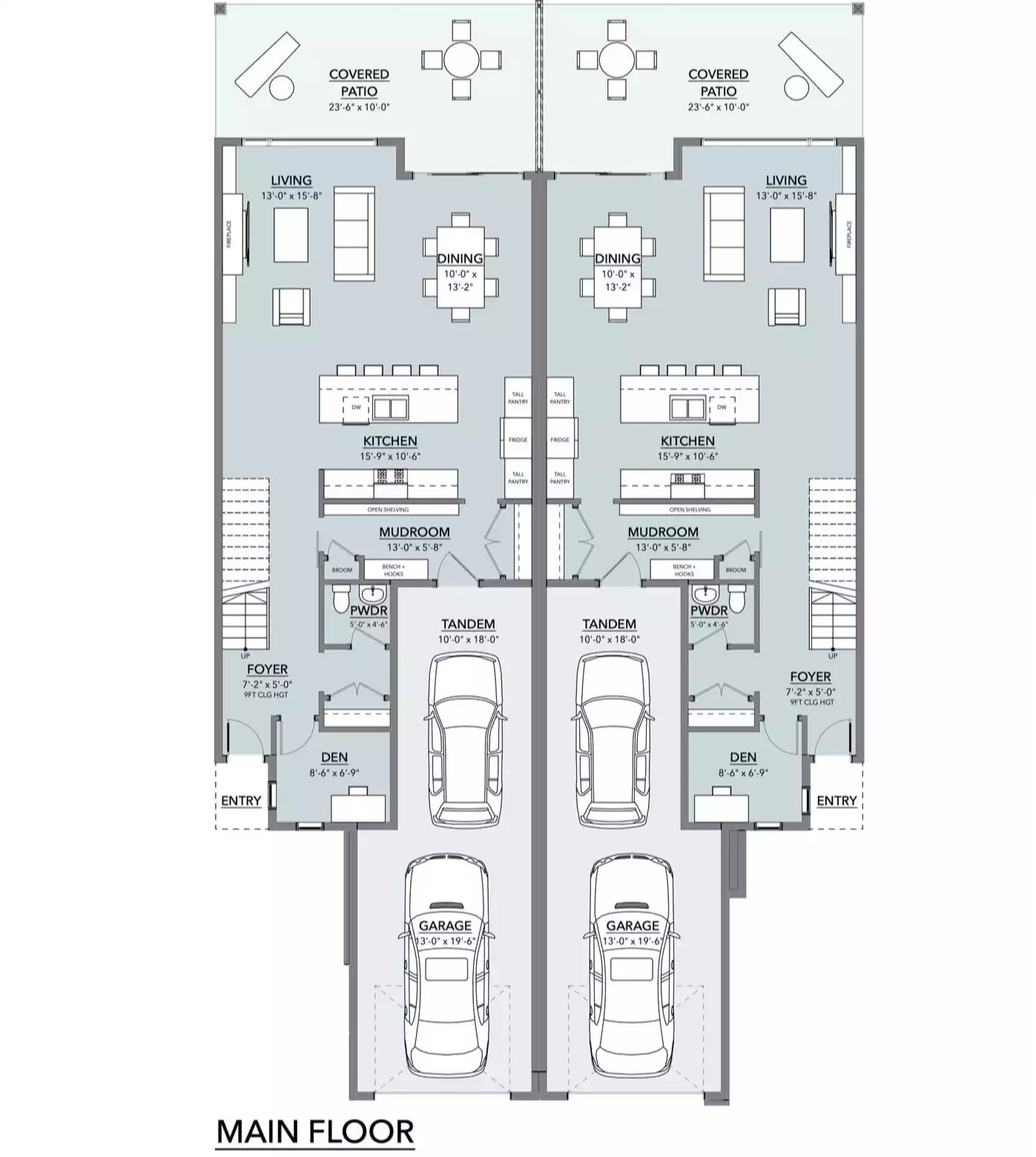 Exclusive Contemporary Style House Plan 4283: The Asym Duplex - 4283