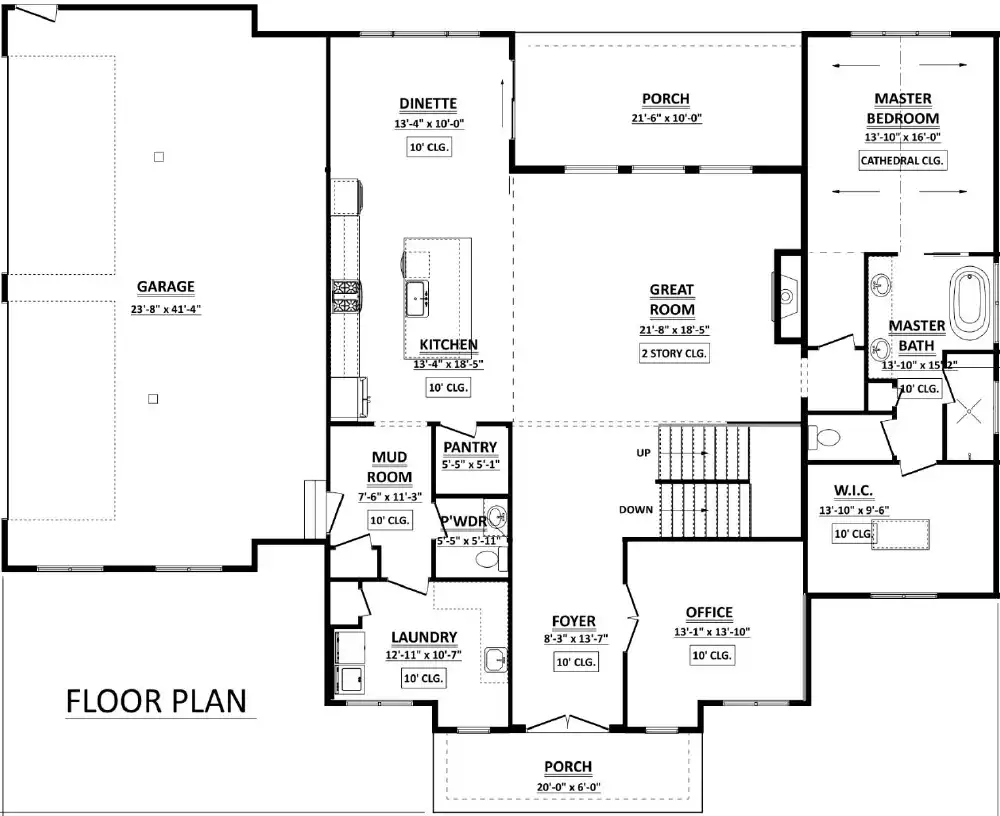 House Plan 95588 Country Farmhouse Plan