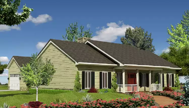 Small Ranch House Plans with Garage Space