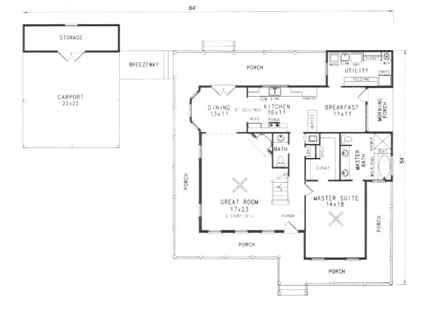 5936 - 4 Bedrooms and 2.5 Baths | The House Designers - 5936