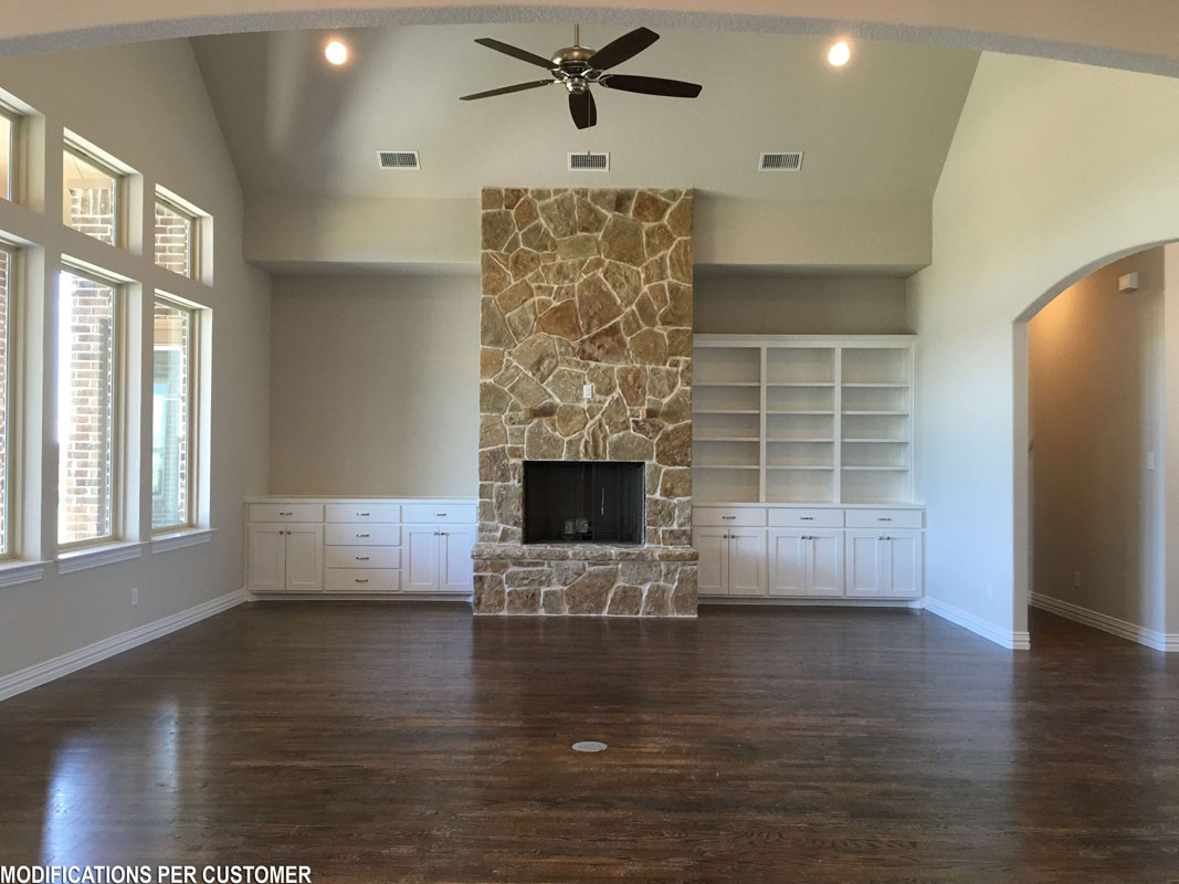 ranch house plan with optional 4 bedroom - 1453