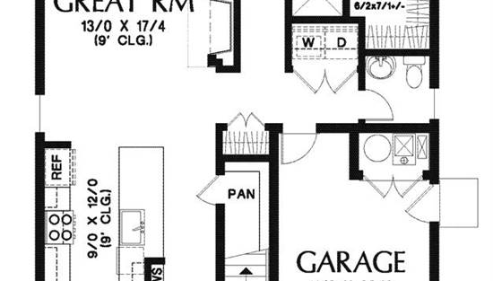 Charming Narrow Lot Cottage Style House Plan 6503: The Lowes - 6503