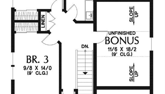 Charming Narrow Lot Cottage Style House Plan 6503: The Lowes - 6503