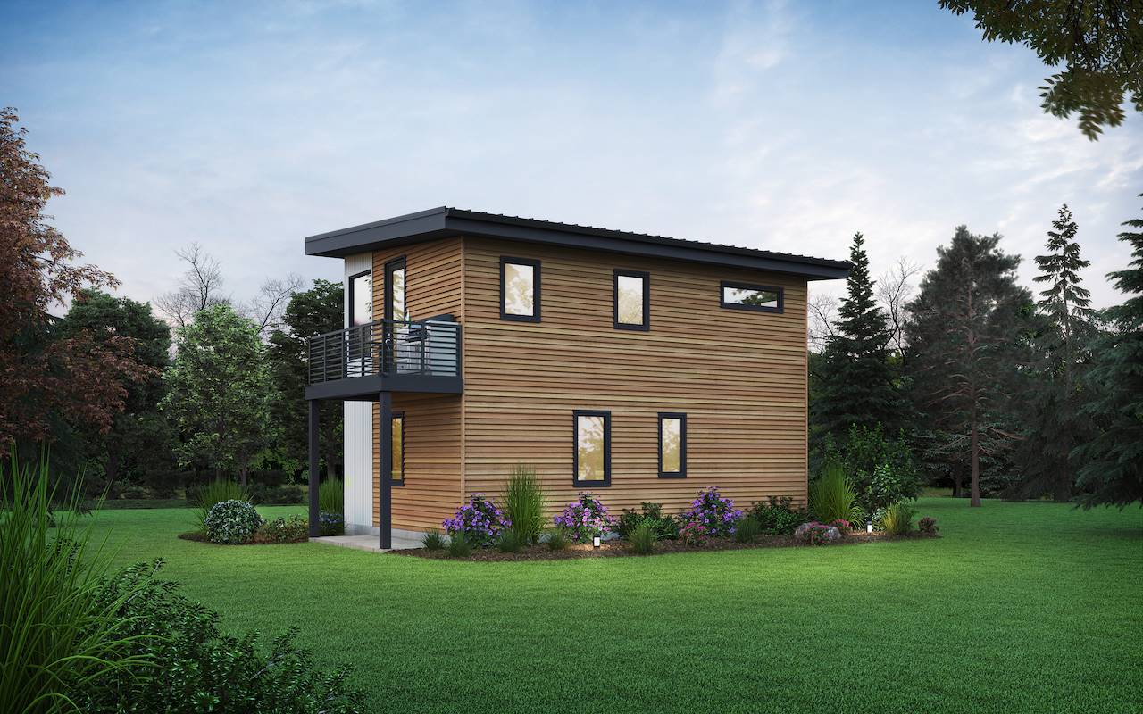 2 Bedroom Studio Contemporary Style House Plan 6537 - 6537