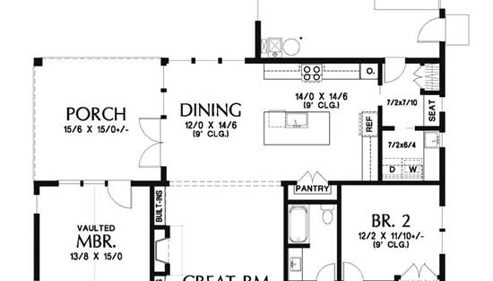 3 Bedroom Farmhouse Ranch Style House Plan 6574: The Milo - 6574