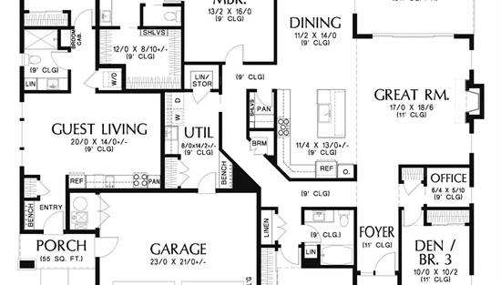Multi-Generational Ranch Style House Plan 6653: Grayson - 6653