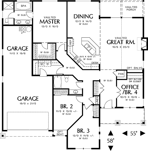 Warren 5531 - 3 Bedrooms and 2 Baths | The House Designers - 5531