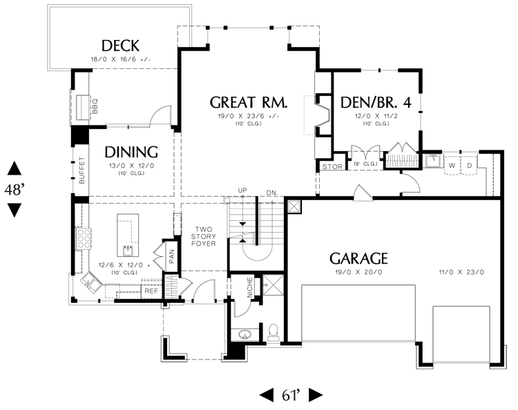 South Hero 2296 - 5 Bedrooms and 4.5 Baths | The House Designers - 2296