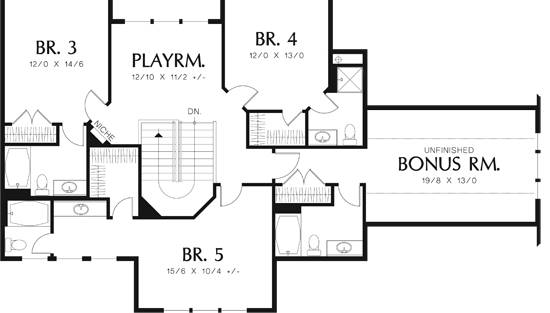 Castleton 6106 - 5 Bedrooms and 6 Baths | The House Designers - 6106