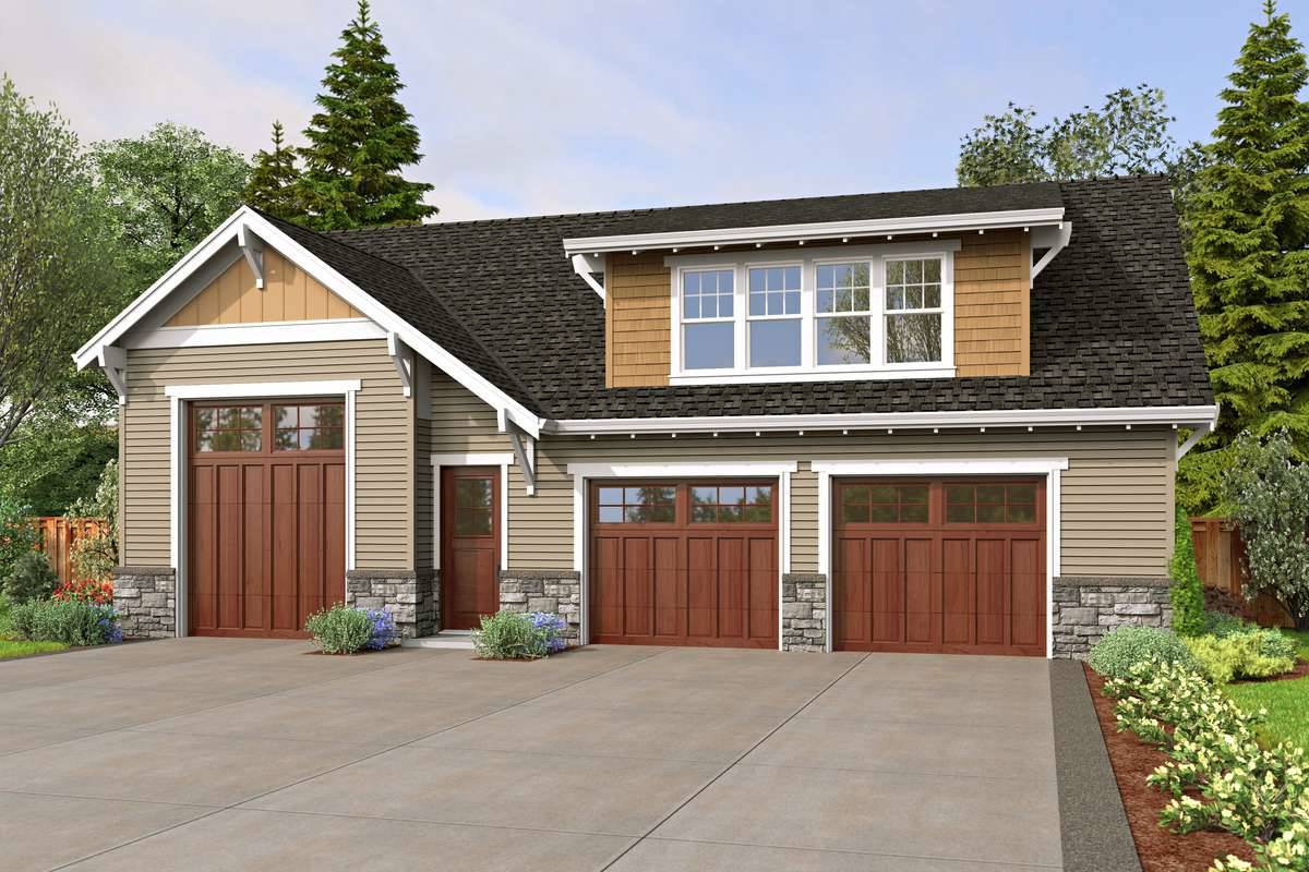2 Bedroom ADU Craftsman Style House Plan 6435 - 6435