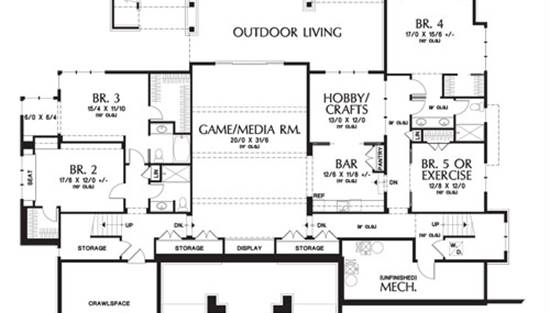 Wickham 4281 - 5 Bedrooms and 4.5 Baths | The House Designers - 4281