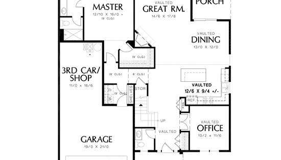 Gorham 5524 - 3 Bedrooms and 2 Baths | The House Designers - 5524