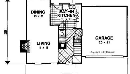 The Cabot 7585 - 3 Bedrooms and 2 Baths | The House Designers - 7585