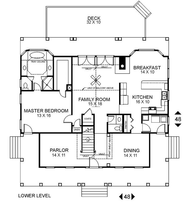 The Markham 7609 - 3 Bedrooms and 2 Baths | The House Designers - 7609