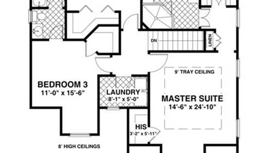 The Andover 3 Bedroom Country Style House Plan 7527 - 7527