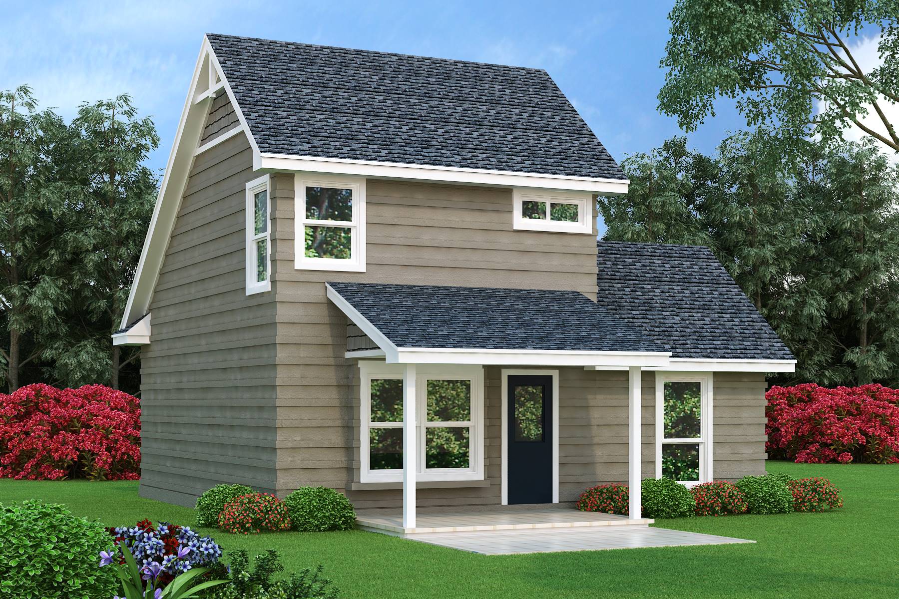 2 Bedroom Cottage Style House Plan 1955: The Lamoine - 1955